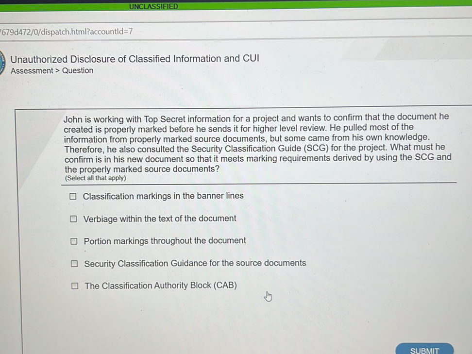 UNCLASSIFIED | StudyX