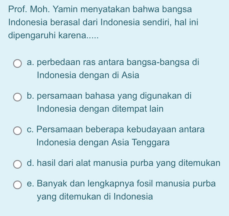 Prof. Moh. Yamin menyatakan bahwa bangsa | StudyX
