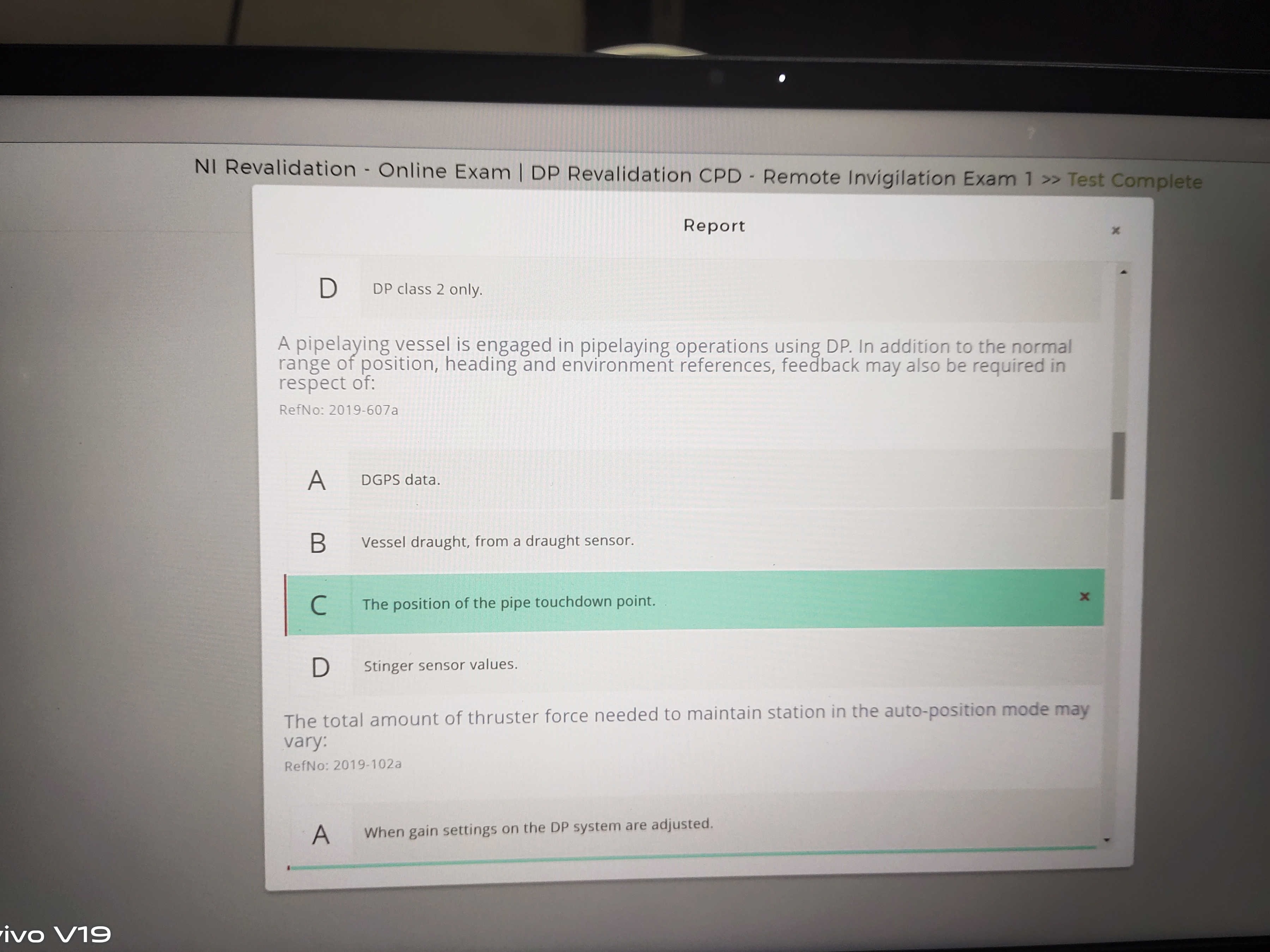 A pipelaying vessel is engaged in pipelaying | StudyX