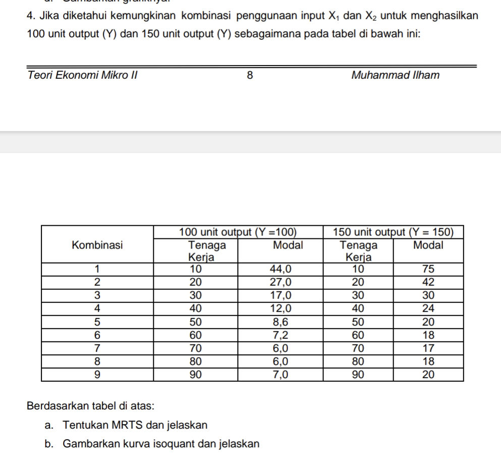 4. Jika diketahui kemungkinan kombinasi | StudyX