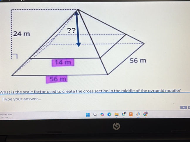 What is the scale factor used to create the | StudyX