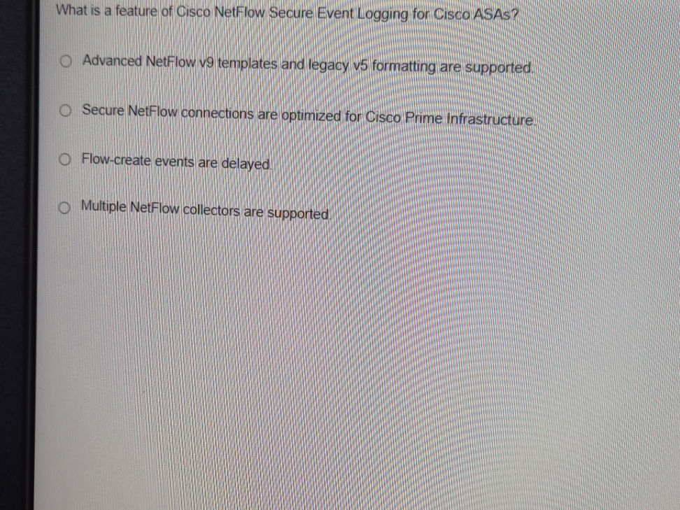 What is a feature of Cisco NetFlow Secure | StudyX