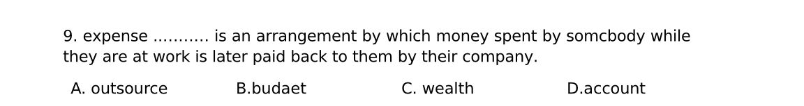 9. expense is an arrangement by which money | StudyX