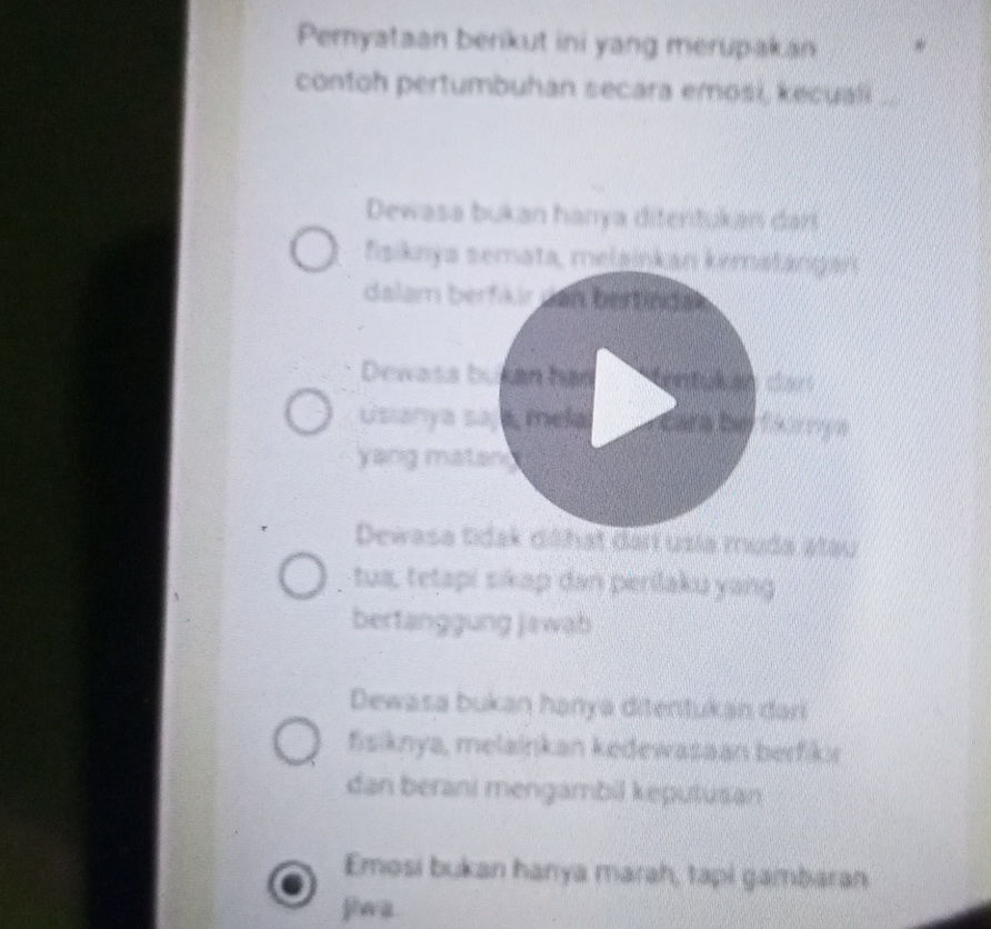 Pernyataan berikut ini yang merupakan contoh | StudyX