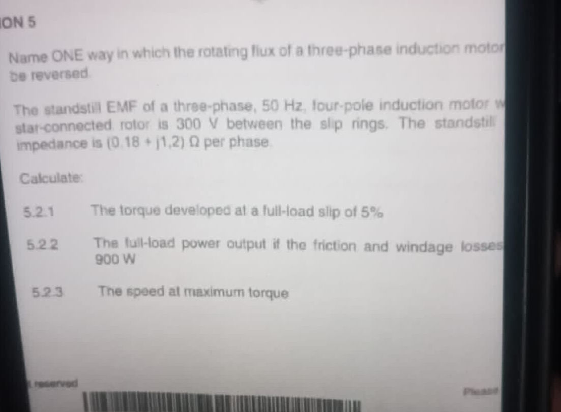Name ONE way in which the rotating flux of a | StudyX
