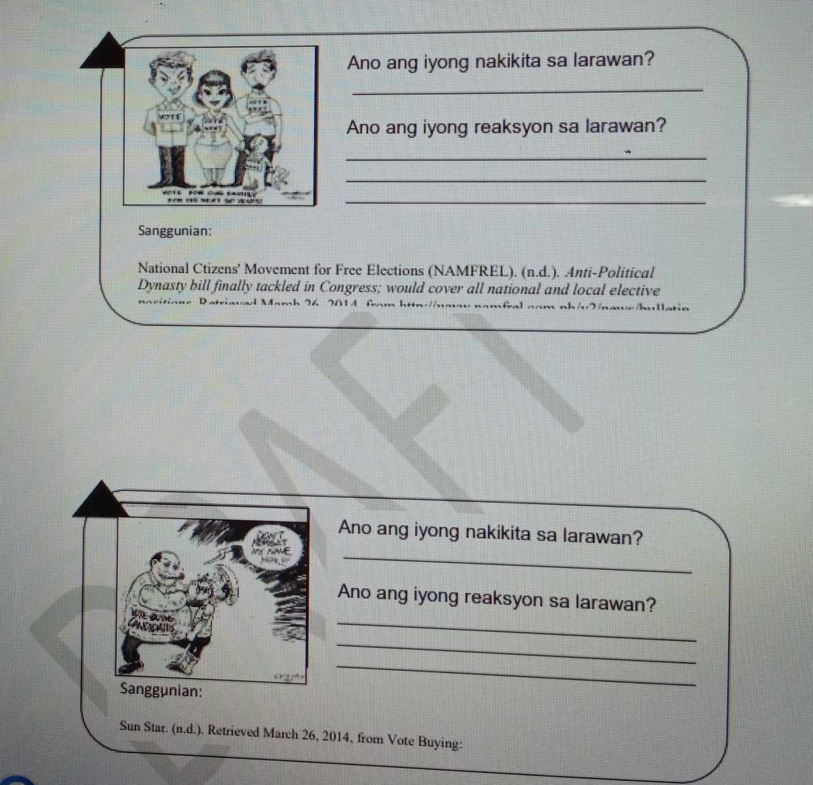 Ano ang iyong nakikita sa larawan? Ano ang | StudyX