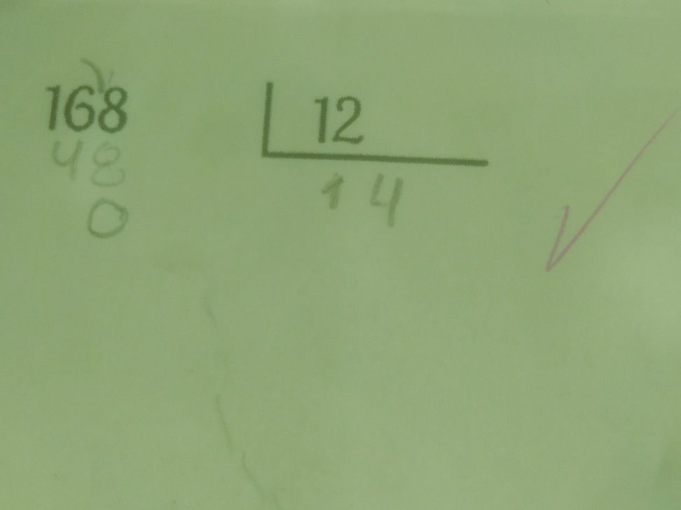 Division Problem: 168 divided by 12 | StudyX