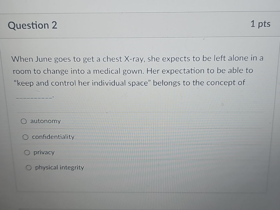 When June goes to get a chest X-ray, she | StudyX