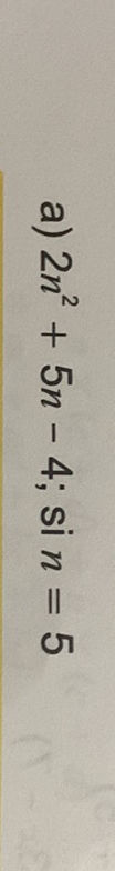 Solve the quadratic equation: 2n^2 + 5n - 4 | StudyX