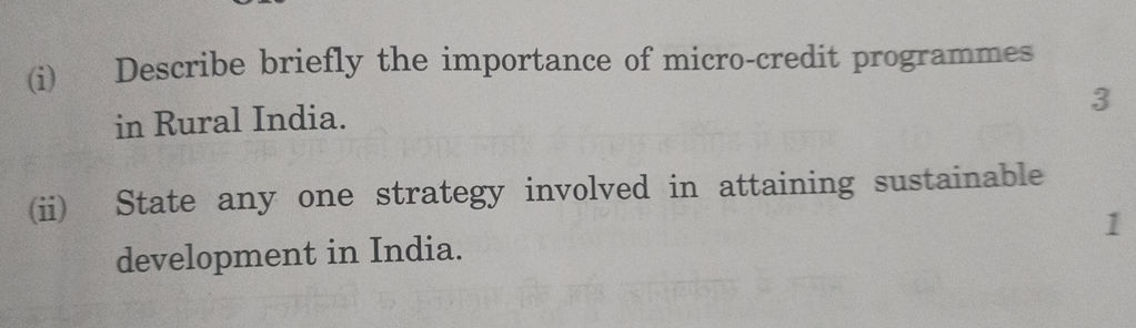 (i) Describe briefly the importance of | StudyX