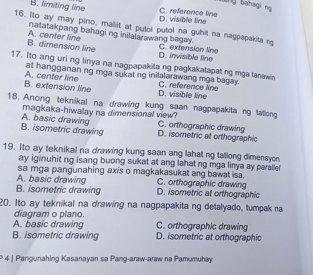 16. Ito ay may pino, maliit at putol putol | StudyX