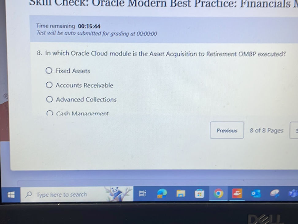 In which Oracle Cloud module is the Asset