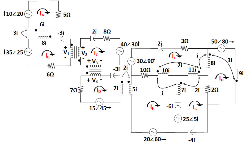 The image shows a complex electrical circuit | StudyX