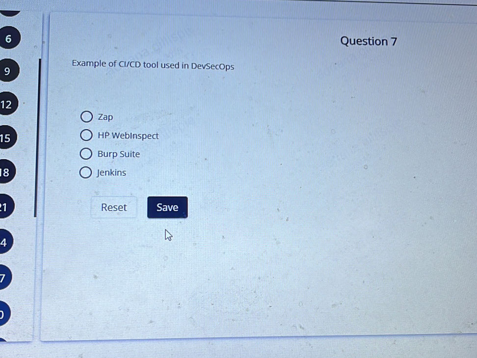 Example of CI/CD tool used in DevSecOps Zap | StudyX