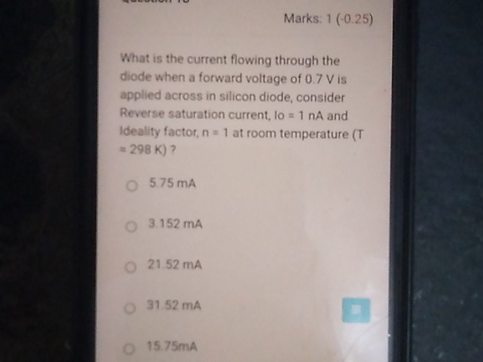 What is the current flowing through the | StudyX