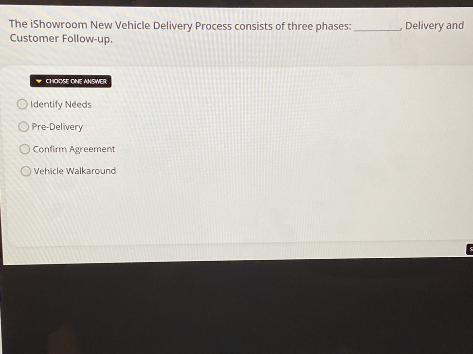 The iShowroom New Vehicle Delivery Process | StudyX