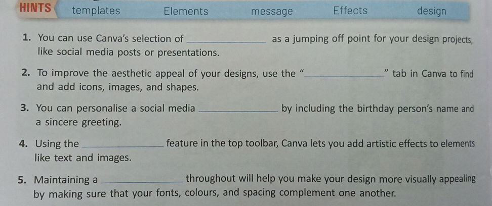 1. You can use Canva's selection of ______ | StudyX