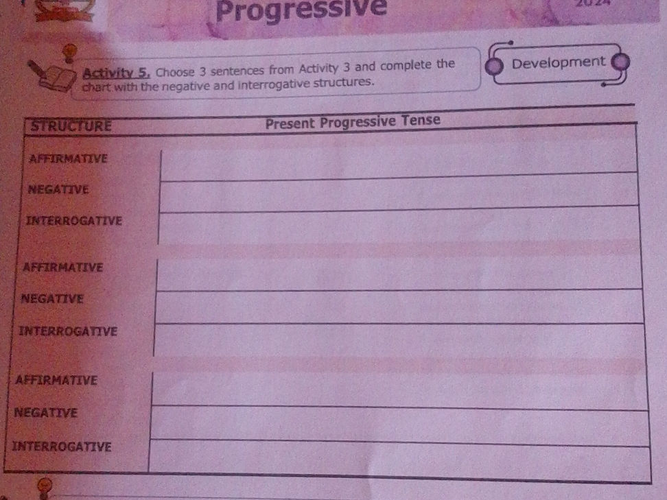 Activity 5. Choose 3 sentences from Activity | StudyX