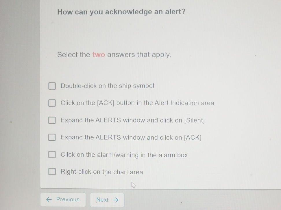 How can you acknowledge an alert? Select | StudyX