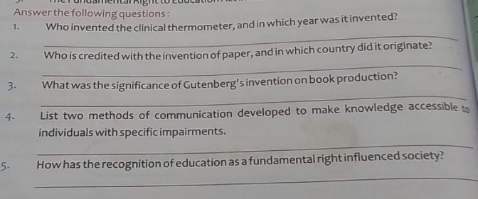 Answer the following questions: 1. Who | StudyX