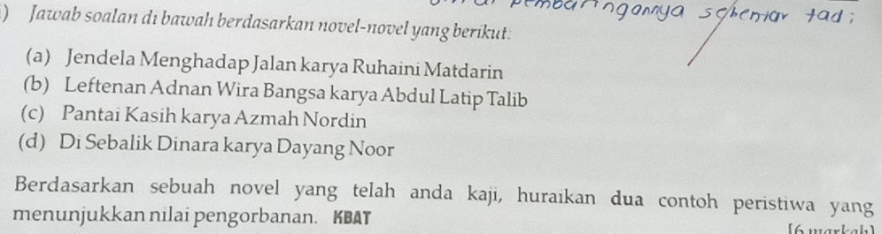 1) Jawab soalan di bawah berdasarkan | StudyX