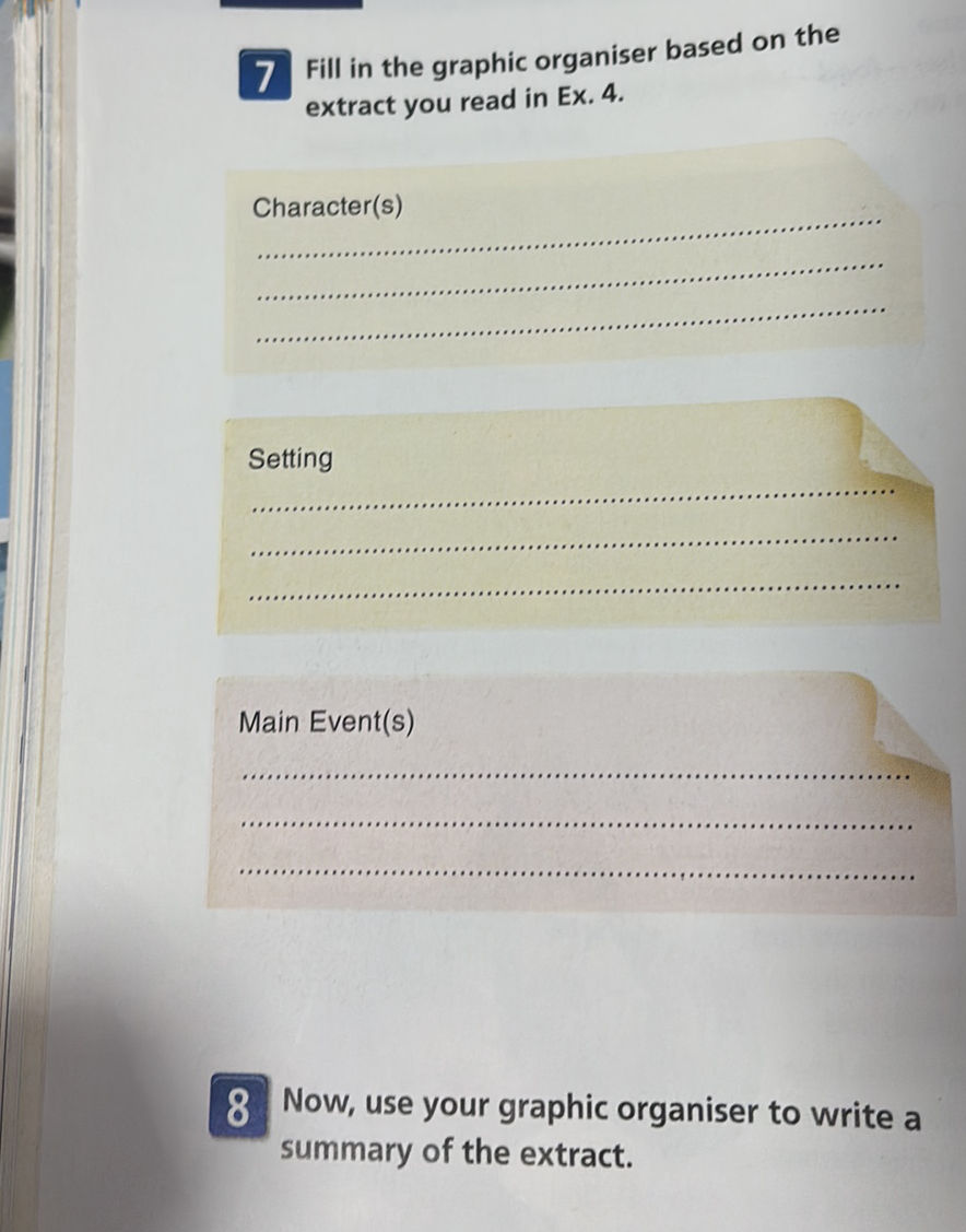 7 Fill in the graphic organiser based on the | StudyX