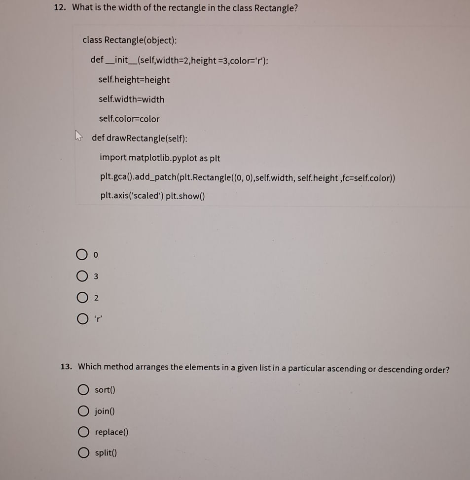 12. What is the width of the rectangle in | StudyX