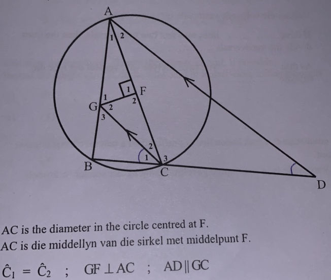 AC is the diameter in the circle centred at | StudyX