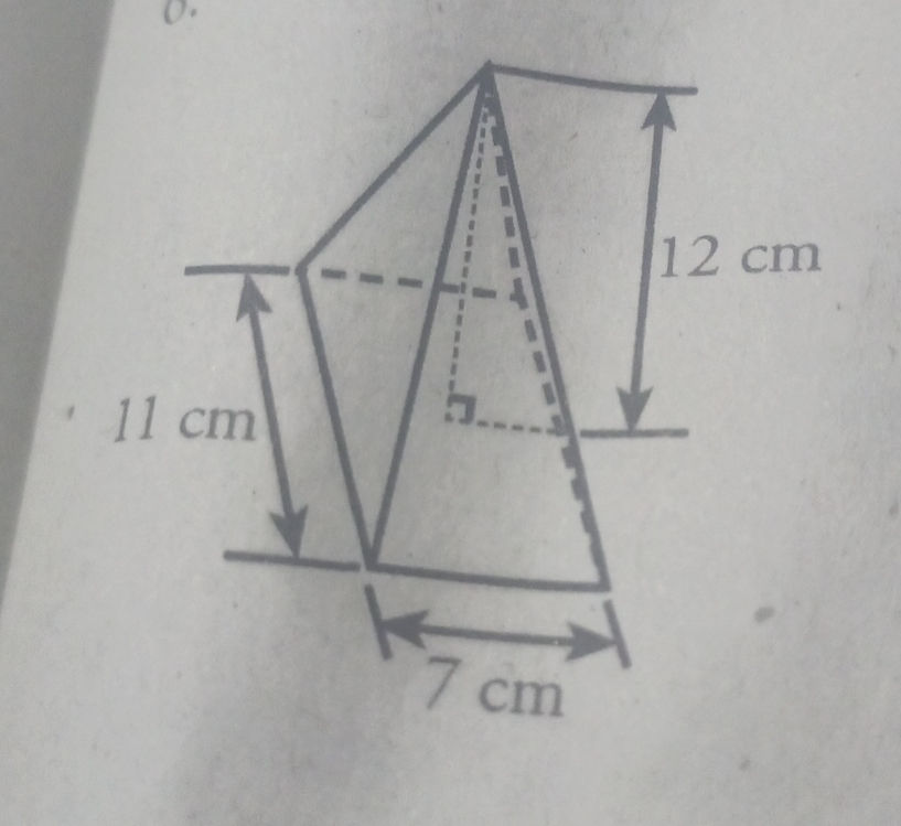 The image shows a 3D shape with dimensions | StudyX