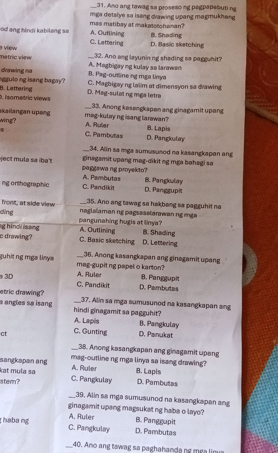 _31. Ano ang tawag sa proseso ng pagpapabuti | StudyX