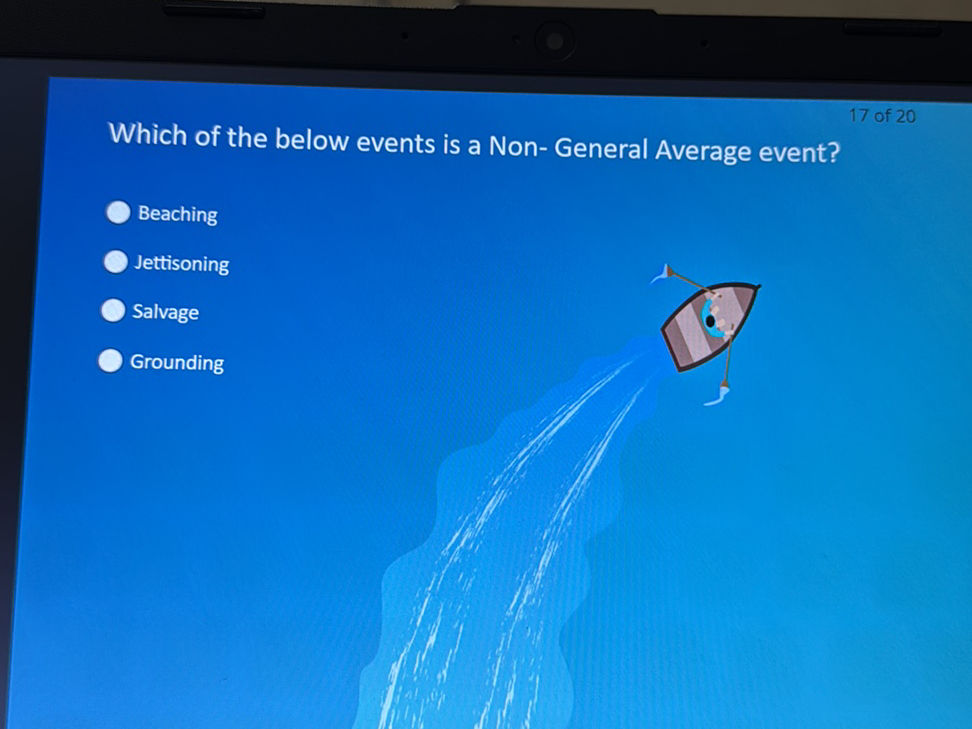 Which of the below events is a Non- General | StudyX