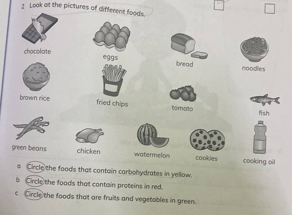 2 Look at the pictures of different foods. | StudyX