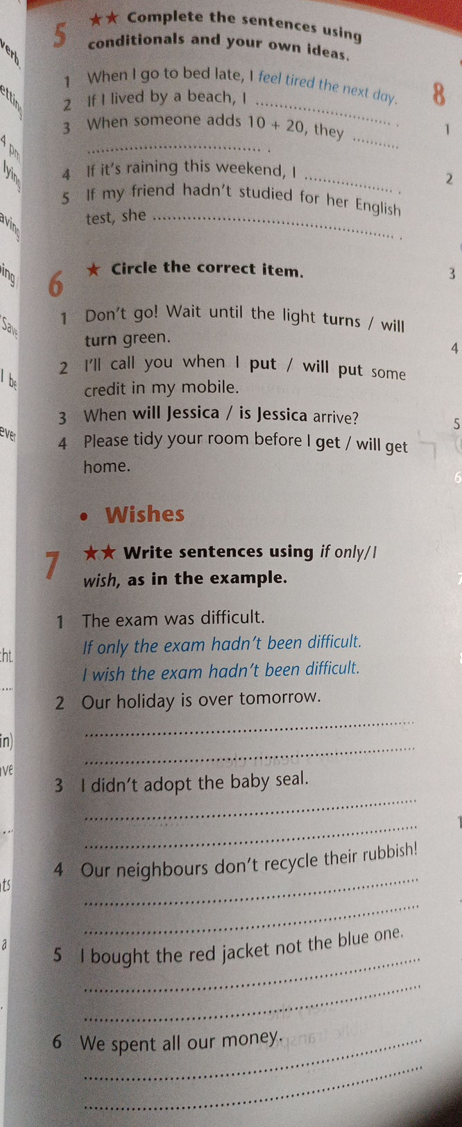 **5 Complete the sentences using | StudyX