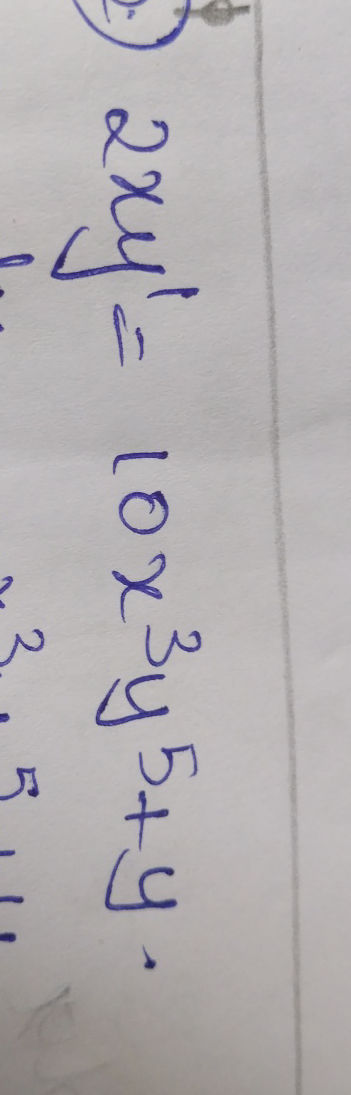 Solve the equation 2xy = 10x^3y + 5y | StudyX