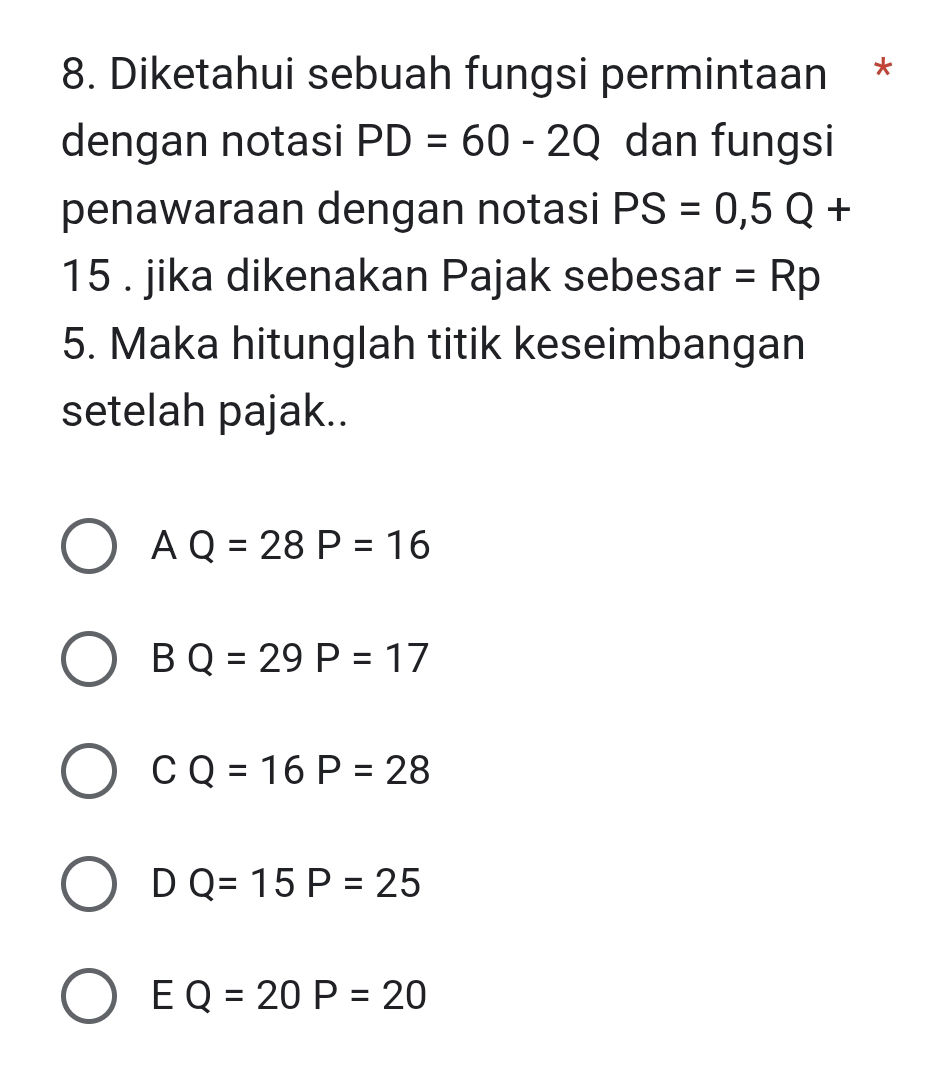 8. Diketahui sebuah fungsi permintaan dengan | StudyX