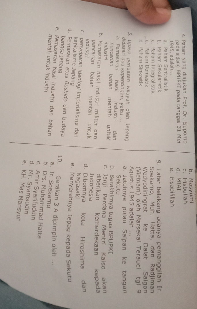 4. Paham yang diajukan Prof. Dr. Supomo pada | StudyX