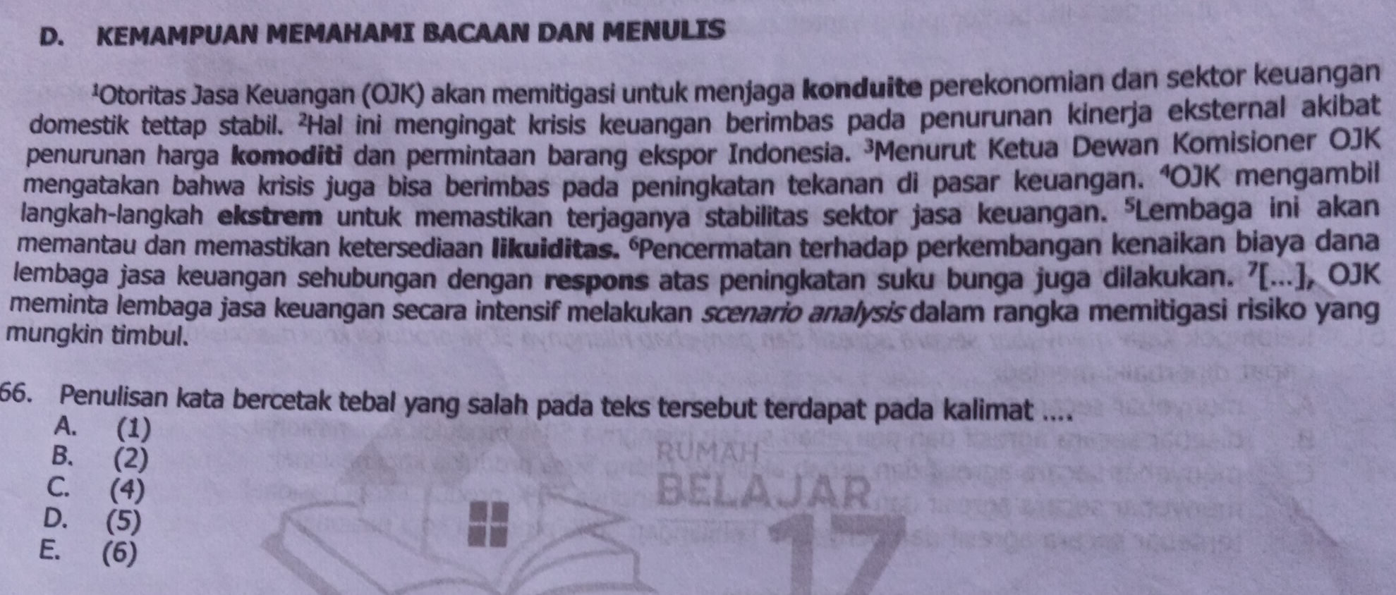 66. Penulisan kata bercetak tebal yang salah | StudyX