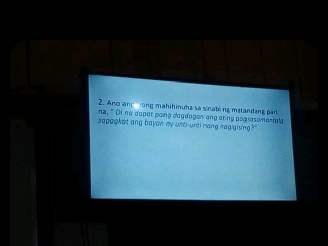 2. Ano angyong mahihinuha sa sinabi ng | StudyX