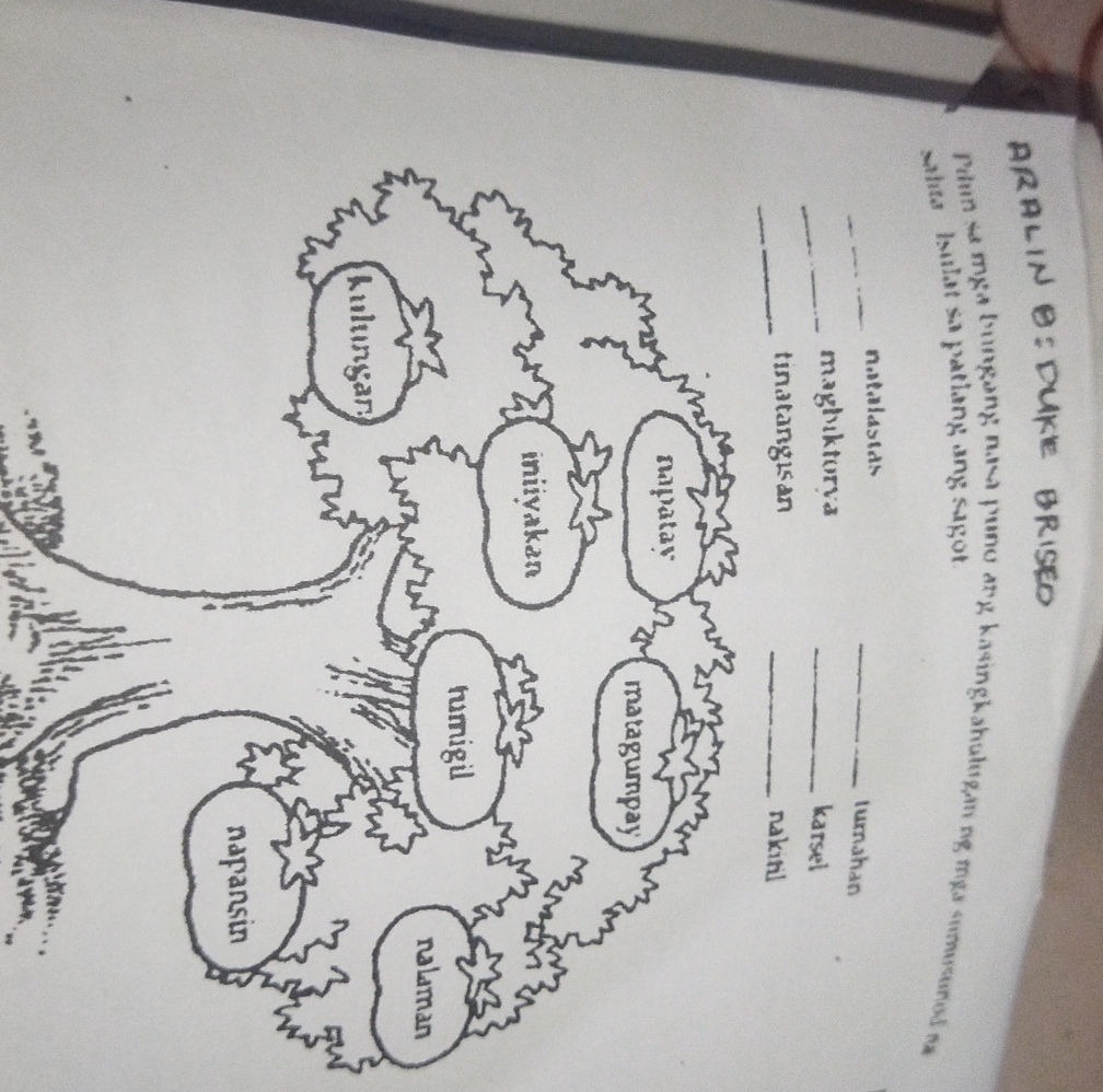 ARALIN 8: DUKE BRISED Pilin sa mga bungang | StudyX