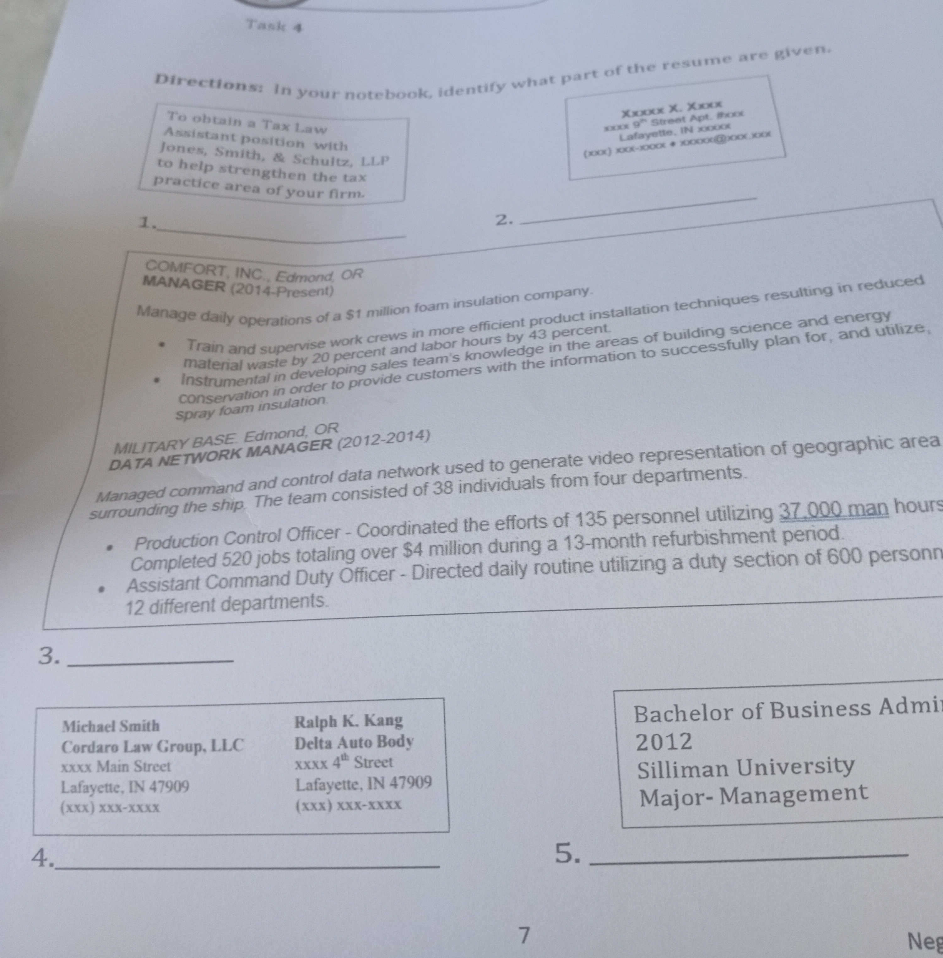 Directions: In your notebook, identify what | StudyX