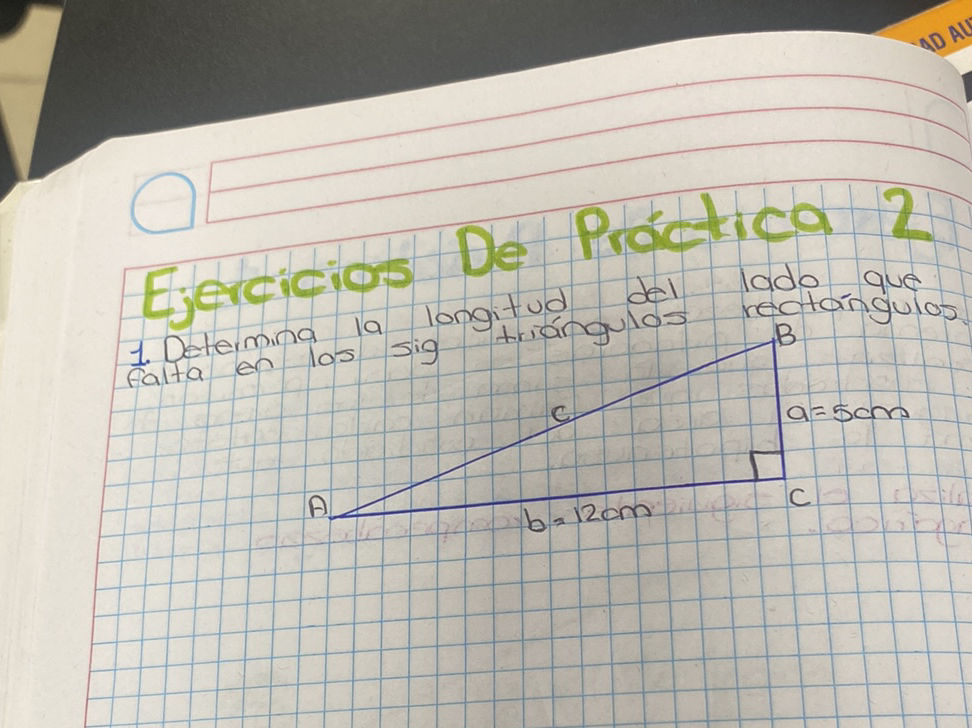 1. Determina la longitud del lado que falta | StudyX