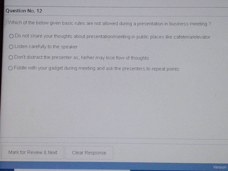 Question No. 12 Which of the below given | StudyX