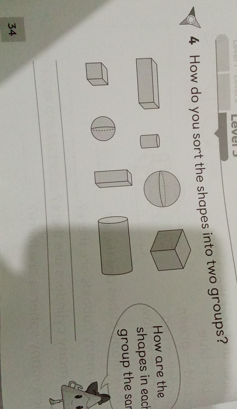4 How do you sort the shapes into two