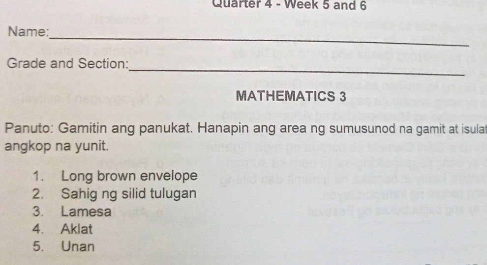 Panuto: Gamitin ang panukat. Hanapin ang | StudyX
