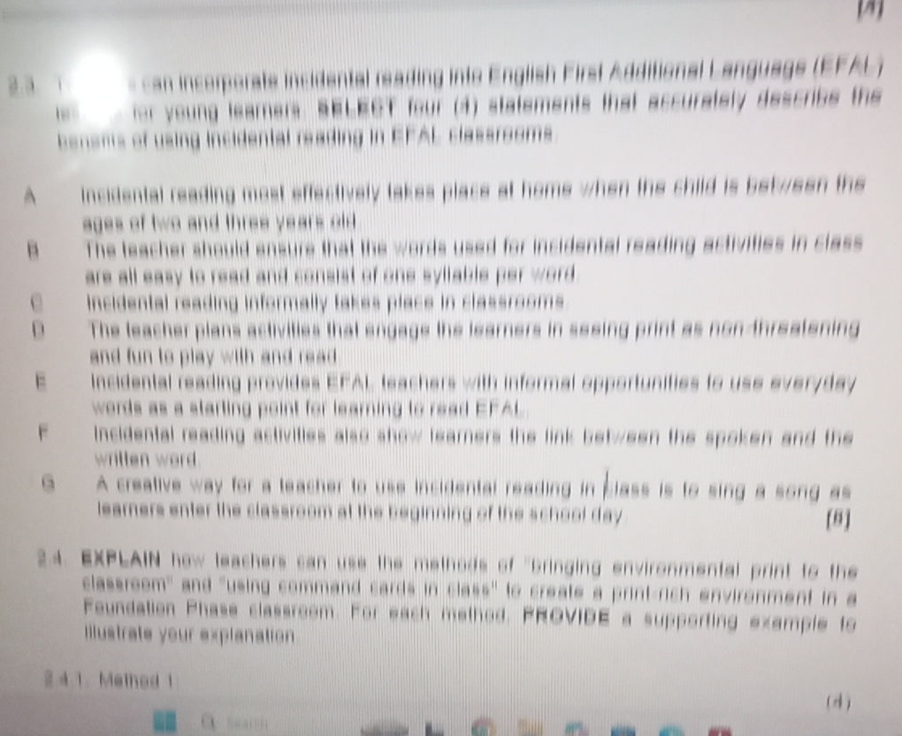 2.3 can incorporate incidental reading into | StudyX