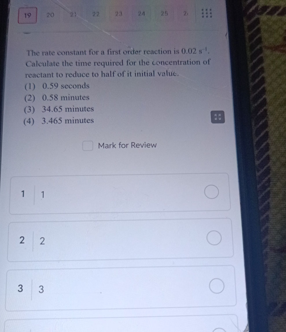 The rate constant for a first order reaction | StudyX