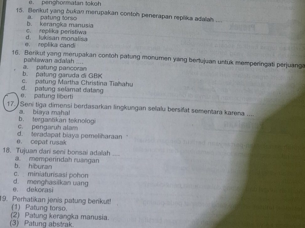 15. Berikut yang bukan merupakan contoh | StudyX