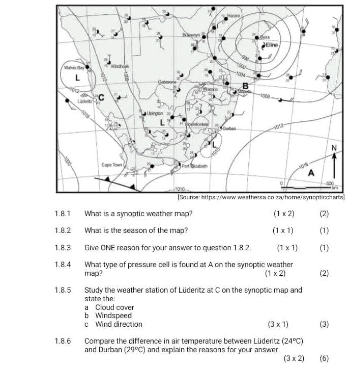 1.8.1 What is a synoptic weather map? 1.8.2 | StudyX