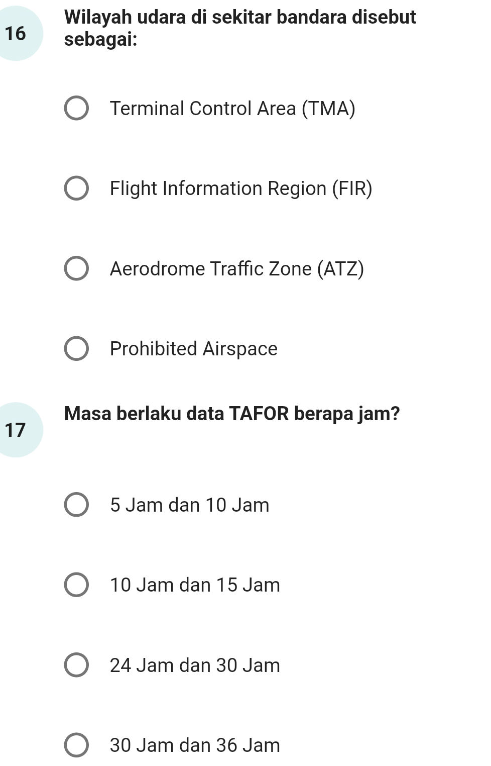 16. Wilayah udara di sekitar bandara disebut | StudyX