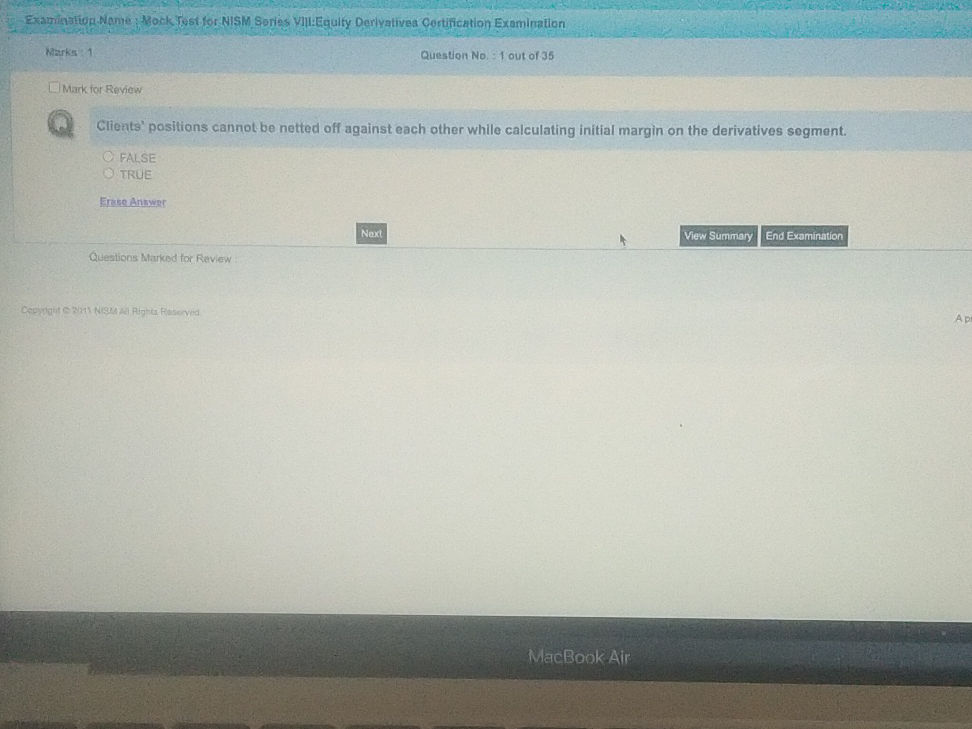 Clients' positions cannot be netted off | StudyX